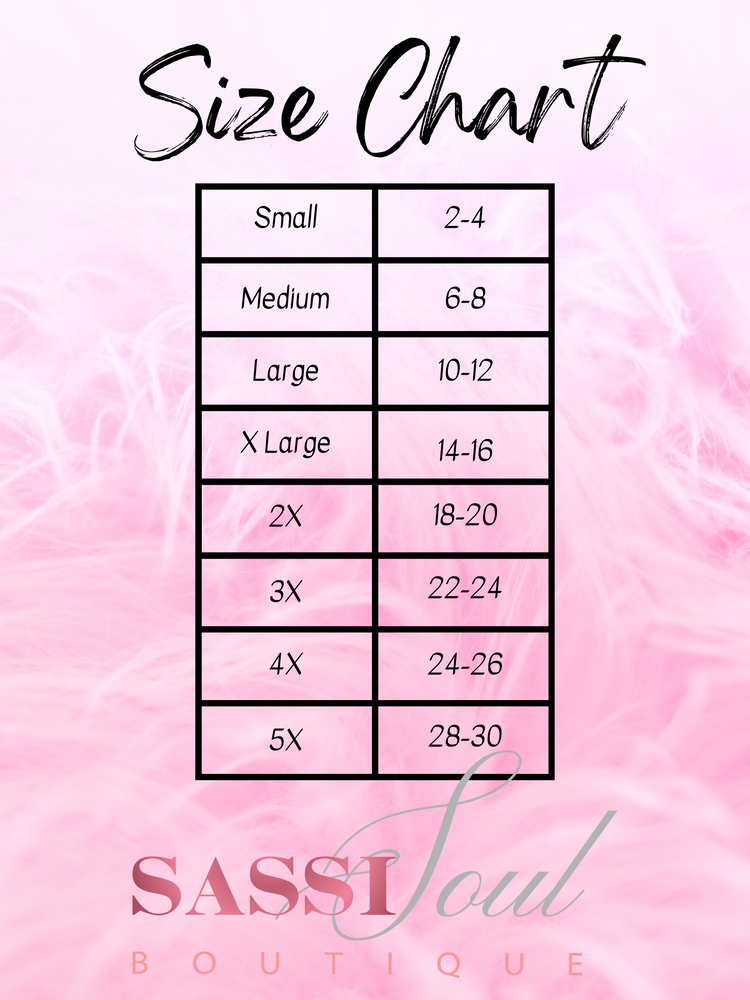 Size Chart – SASSISoul Boutique